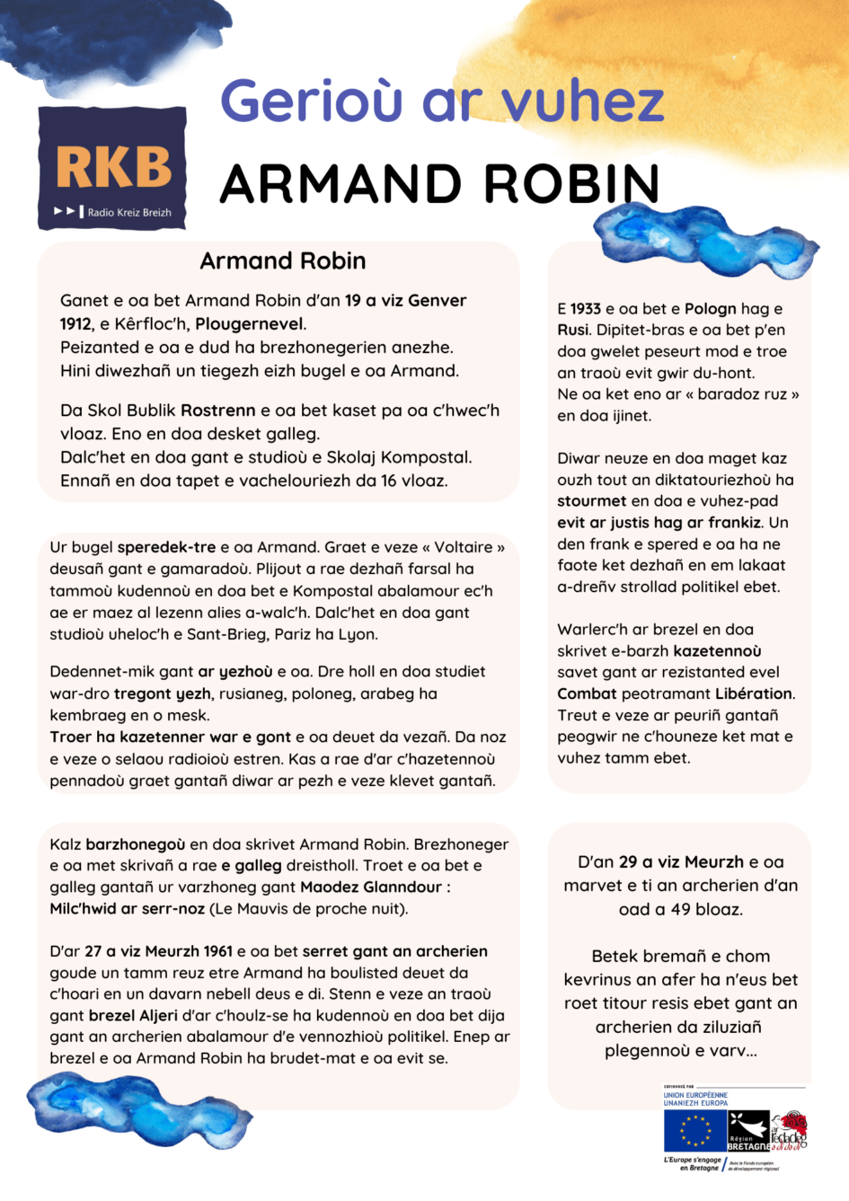 ARMAND ROBIN - RADIO KREIZ BREIZH