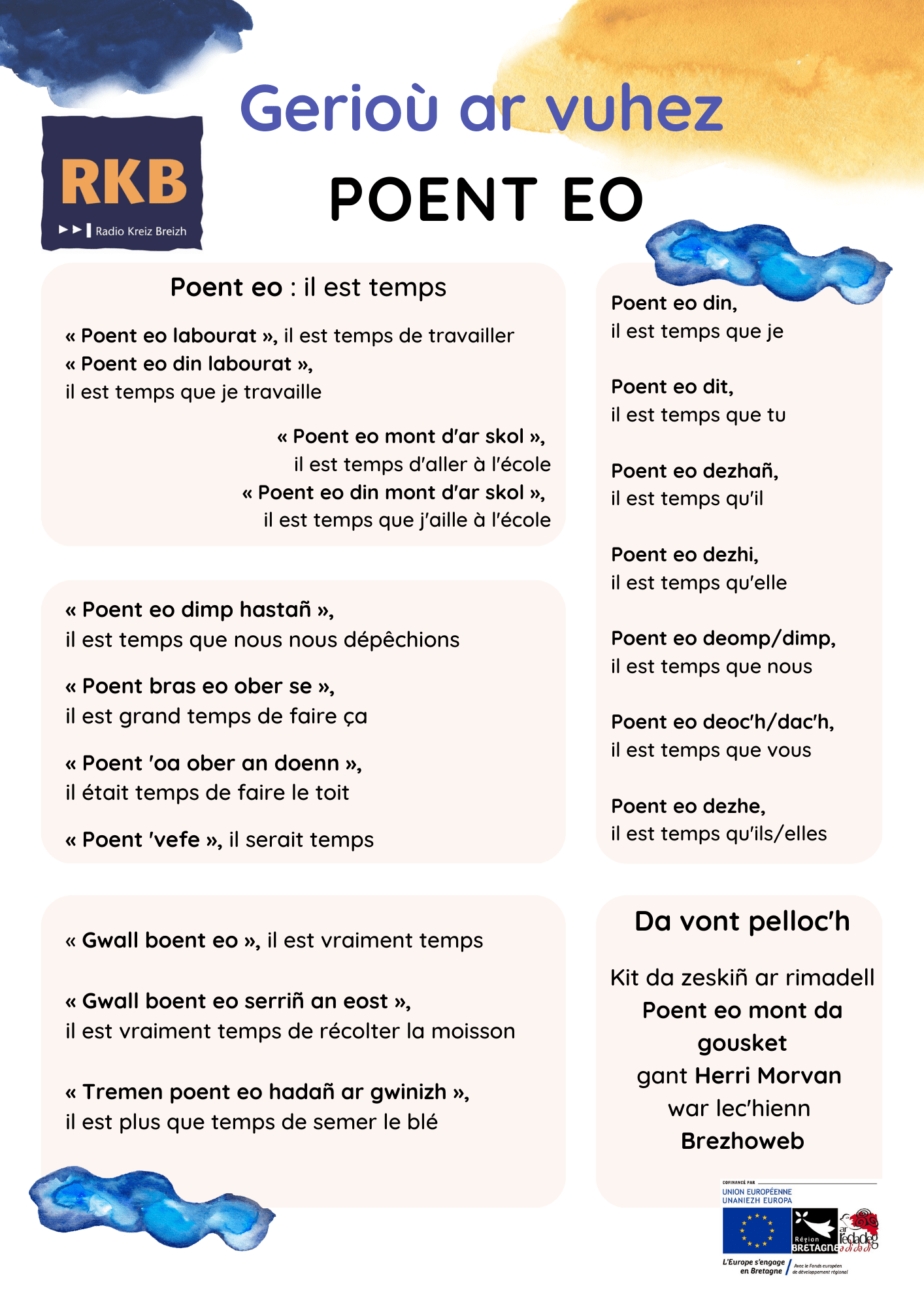 POENT EO, RET EO... - RADIO KREIZ BREIZH